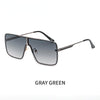 Oversized Sunglasses Men Luxury Brand Designer One Piece Mental Frame ...