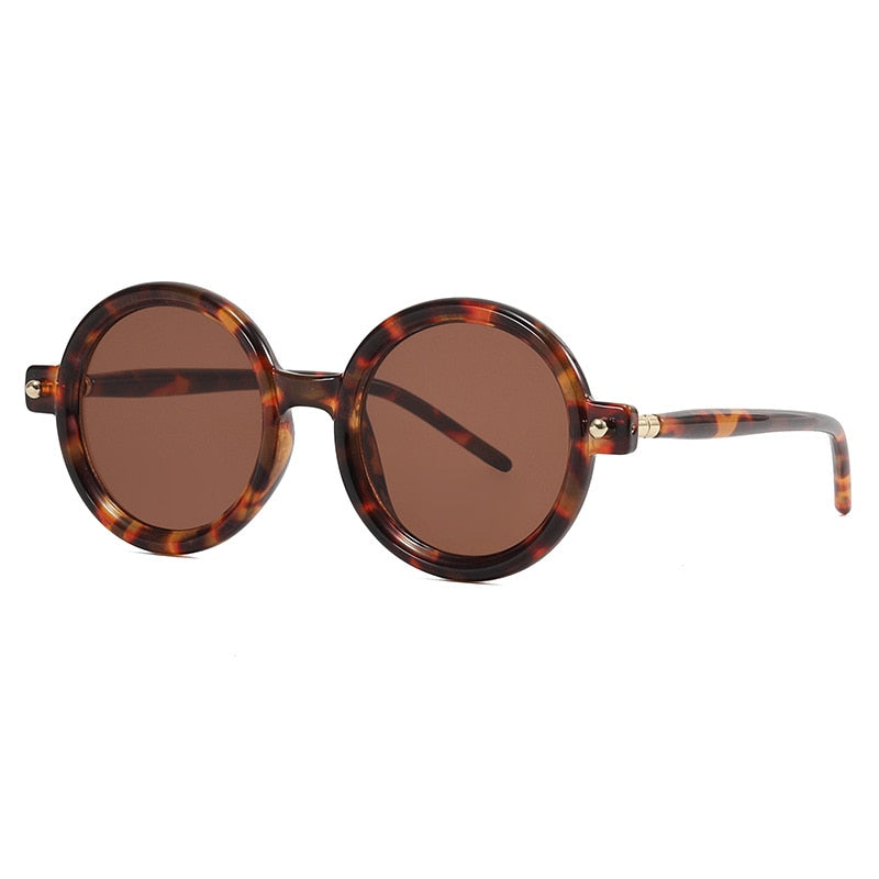 New Fashion Retro Oversized Round Sunglasses For Women Men Brand Qual